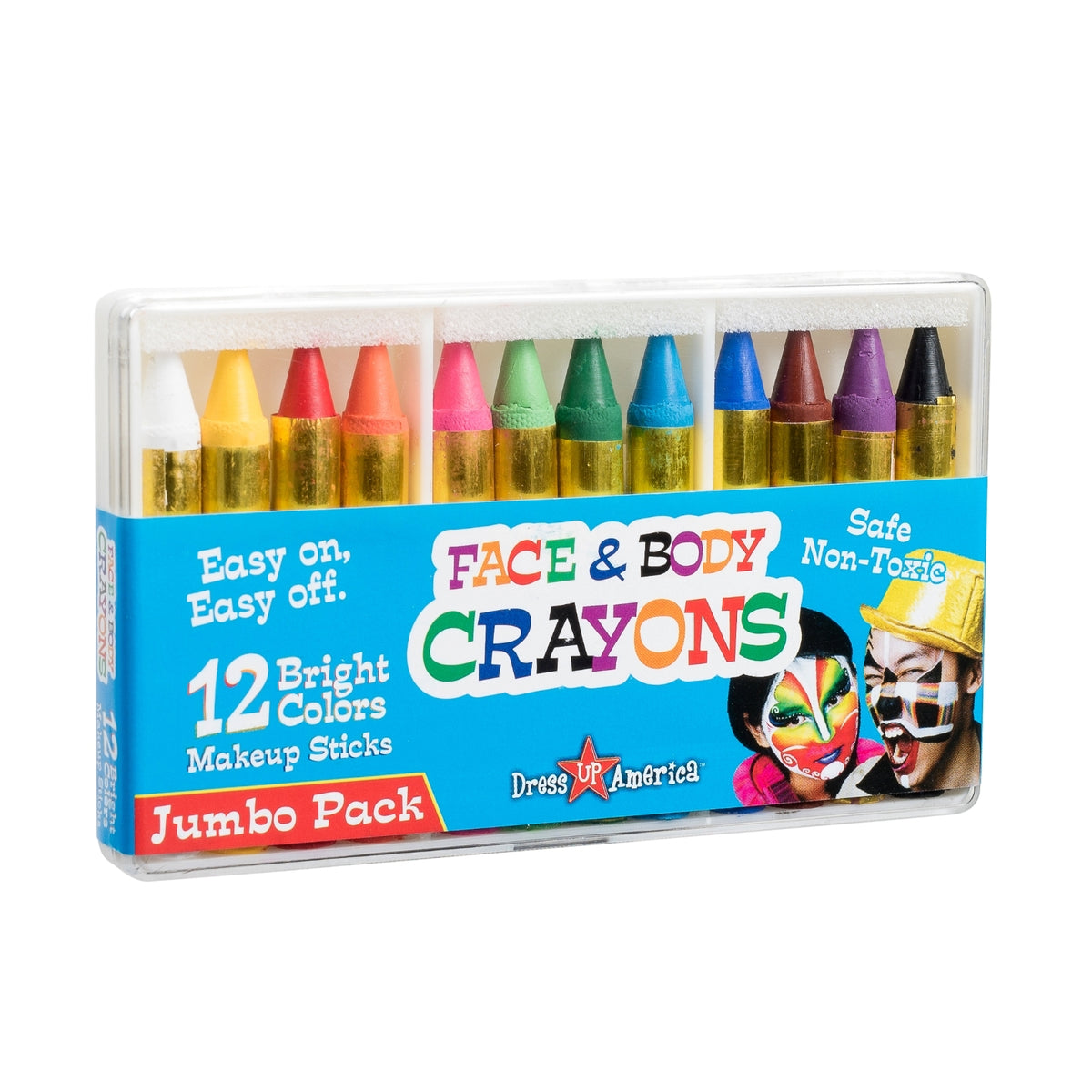12 Face Paint Crayons Set - Dress Up America