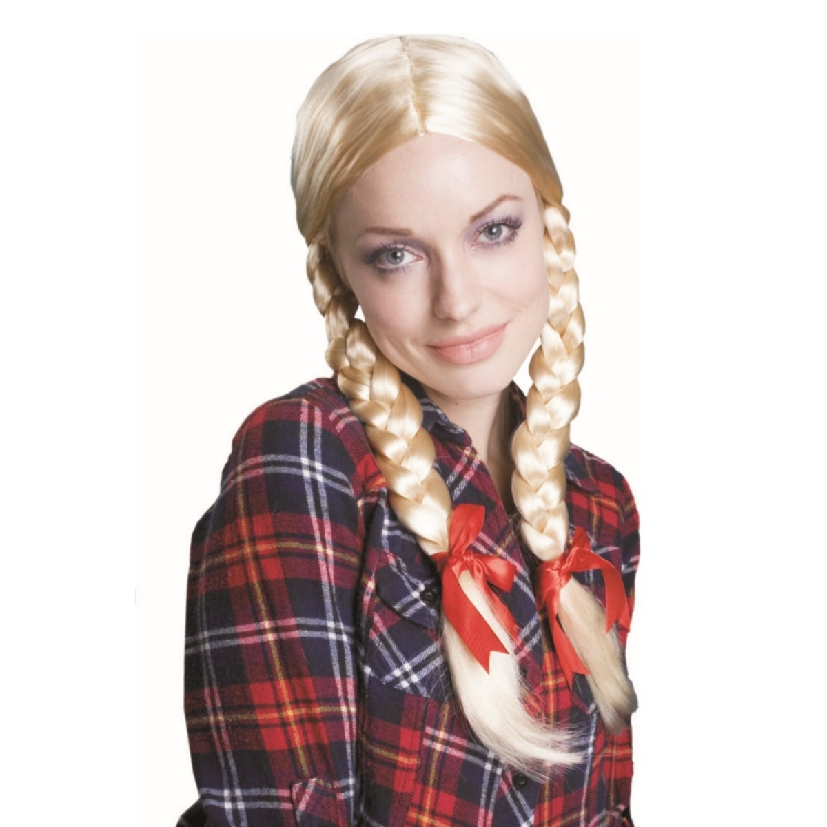 Blond Braided Wig - Dress Up America