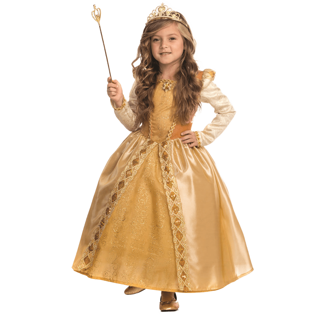 Gold Princess Costume - Kids - Dress Up America