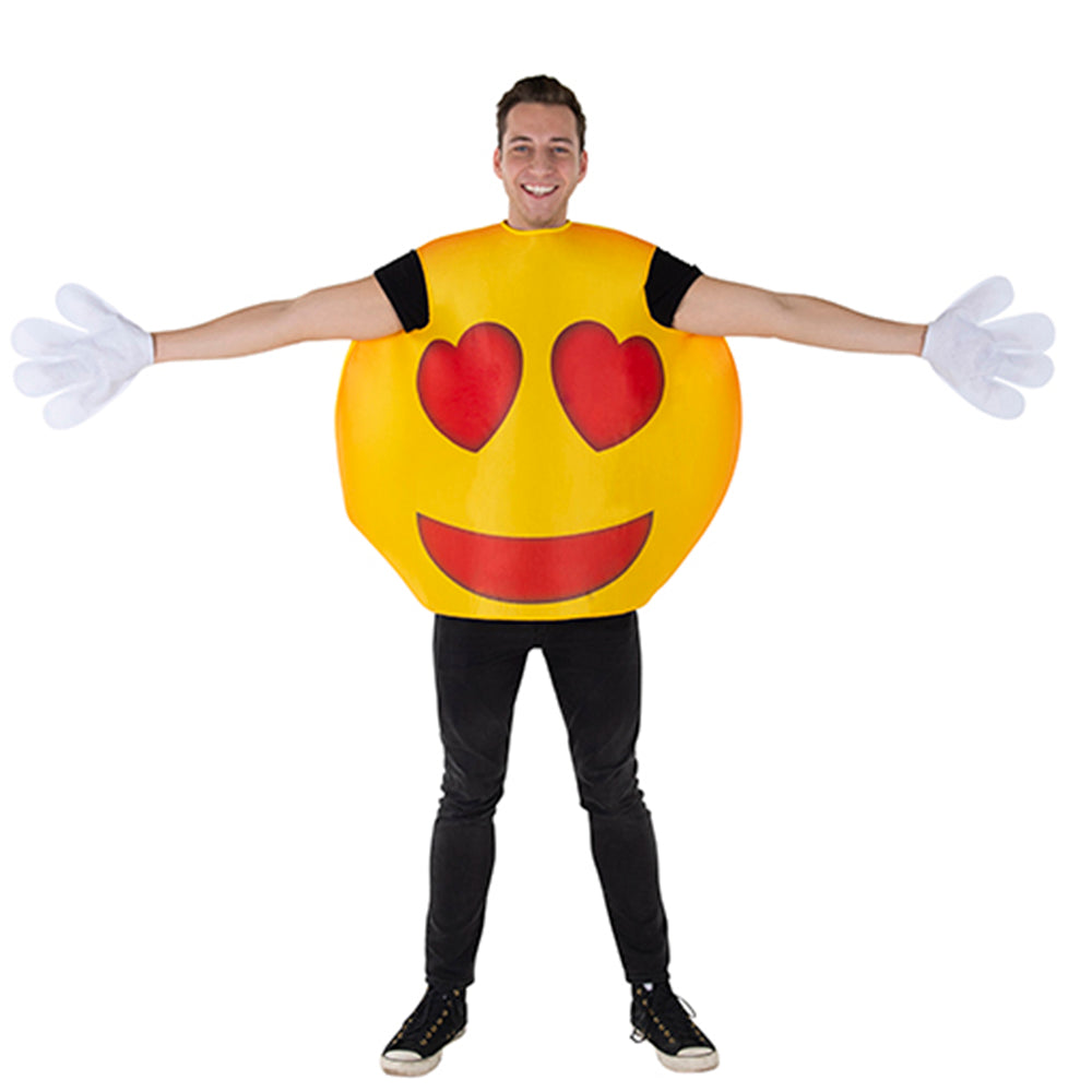 Hearts Smiley Costume - Adults – Dress Up America