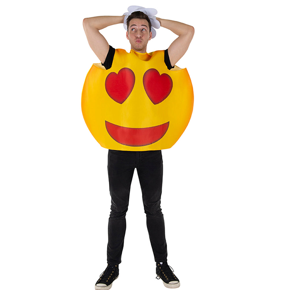 Hearts Smiley Costume - Adults – Dress Up America